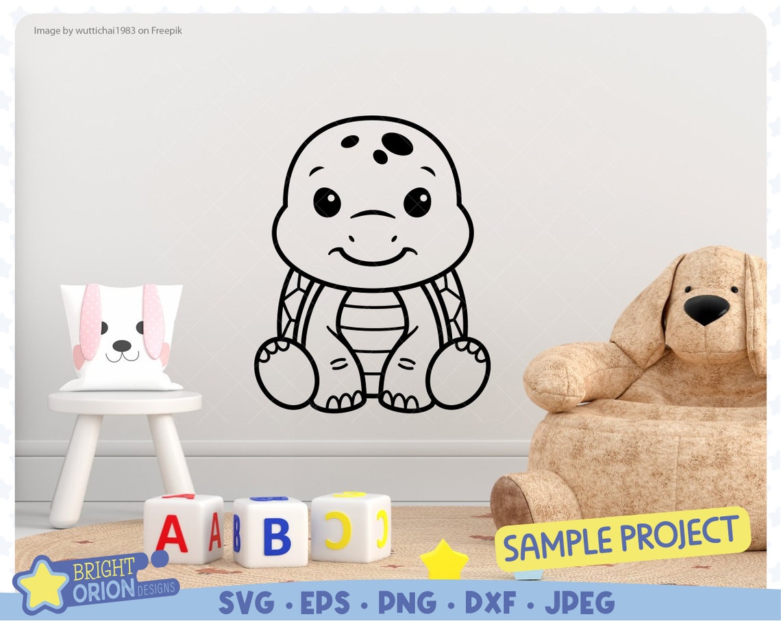 Cute Baby Turtle Svg, Layered Turtle Svg, Turtle Vector, Turtle Dxf ...