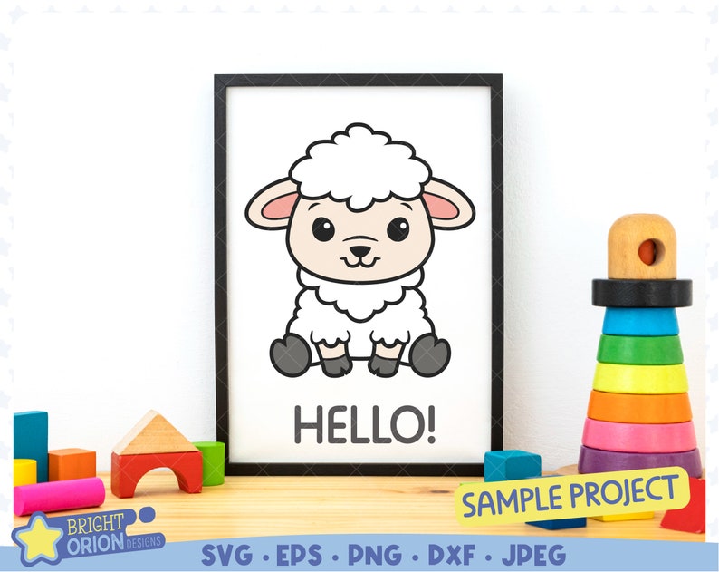 Cute Baby Sheep Svg, Lamb Svg, Sheep Clipart, Sheep Baby Shower, Farm ...