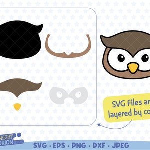 Cute Baby Owl Face Svg, Owl Head Svg for Cricut, Woodland Animals Svg ...