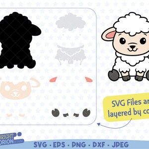 Cute Baby Sheep Svg, Lamb Svg, Sheep Clipart, Sheep Baby Shower, Farm ...