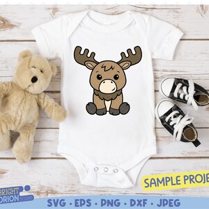 Cute Baby Moose Svg, Wild One Svg, Reindeer Svg, Woodland Animals Svg ...