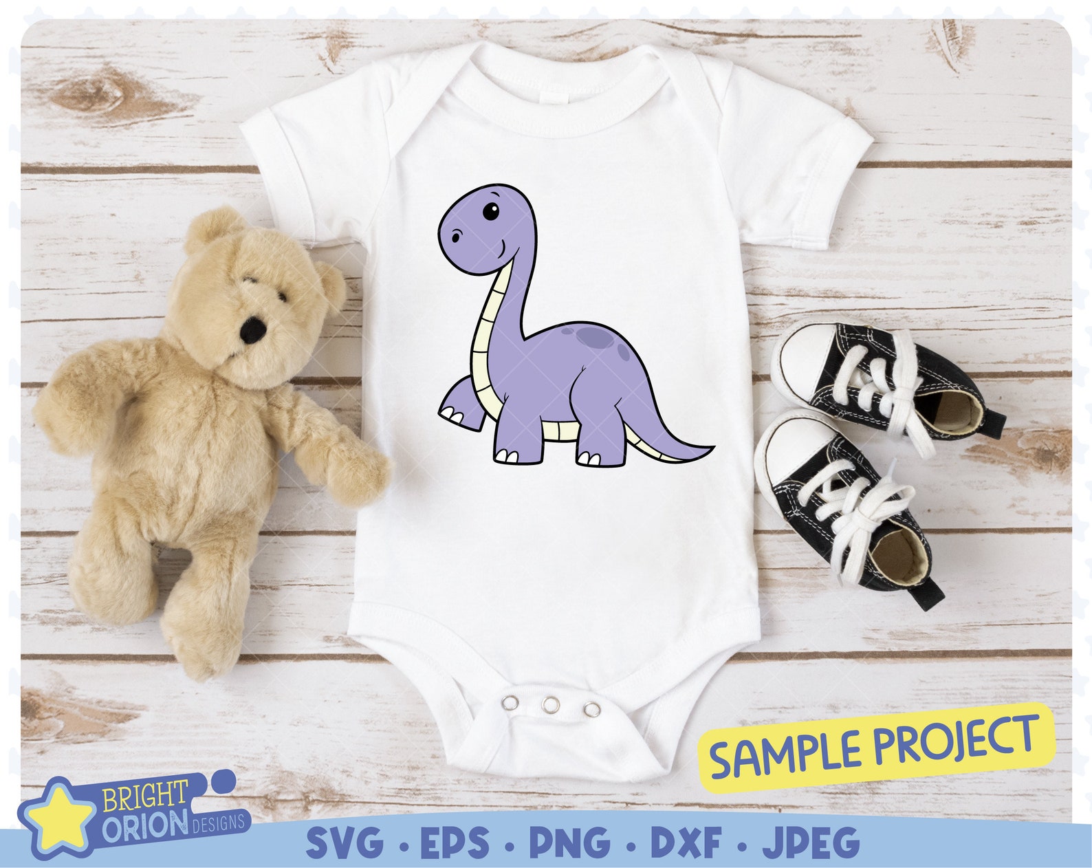 Cute Brontosaurus Svg, Dinosaur Outline Svg, Dino Svg, Baby Dinosaur ...