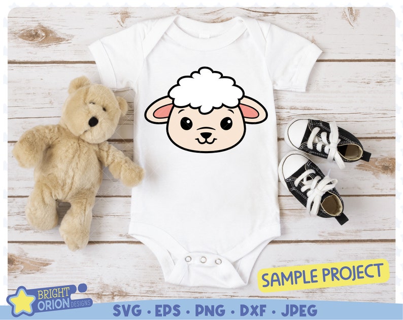 Cute Baby Sheep Face Svg, Lamb Svg, Sheep Head Clipart, Sheep Baby Shower, Farm Life, Lamb Baby ...