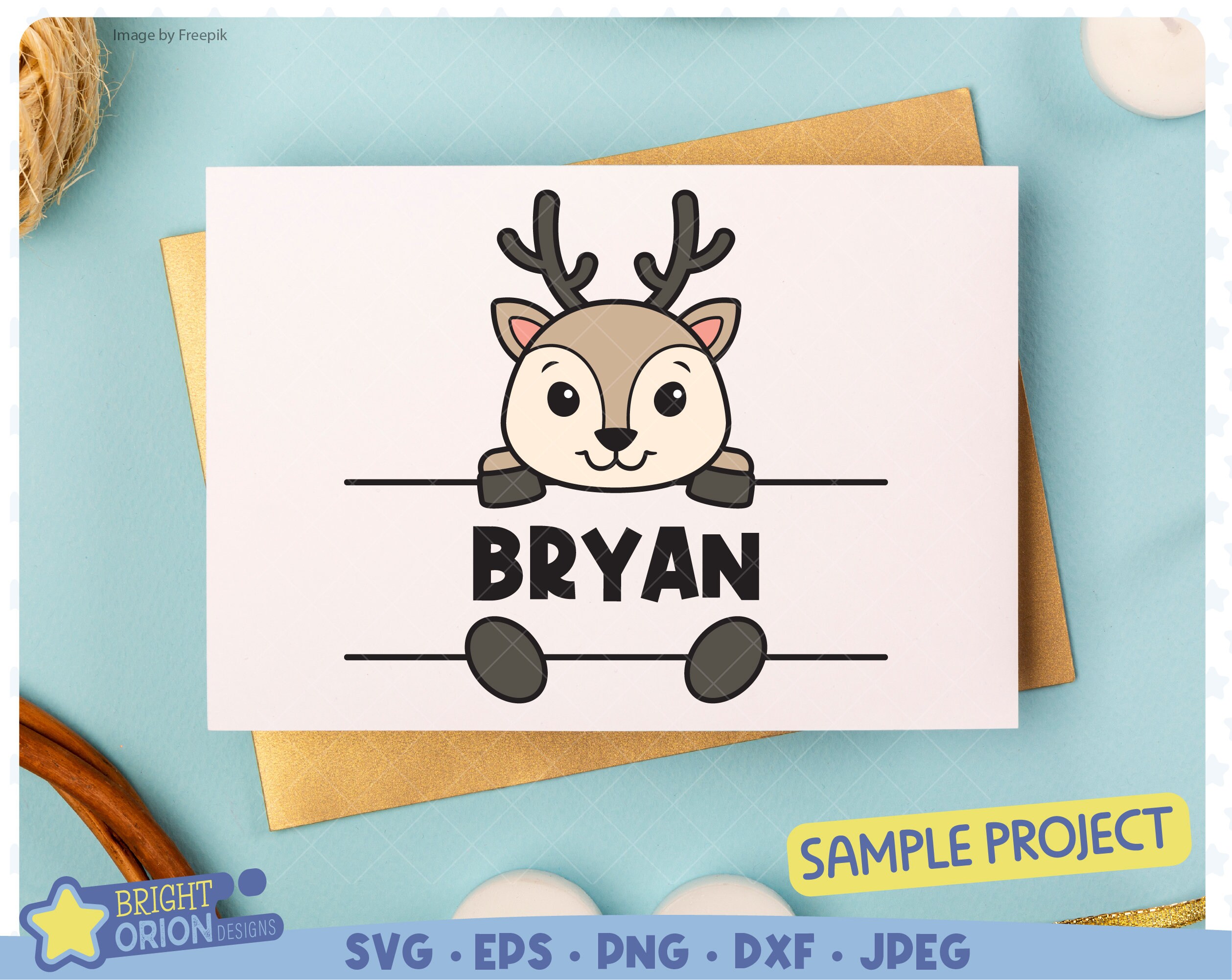 Cute Baby Deer Split Monogram Svg, Animal Kingdom Png, Woodland, Gift ...