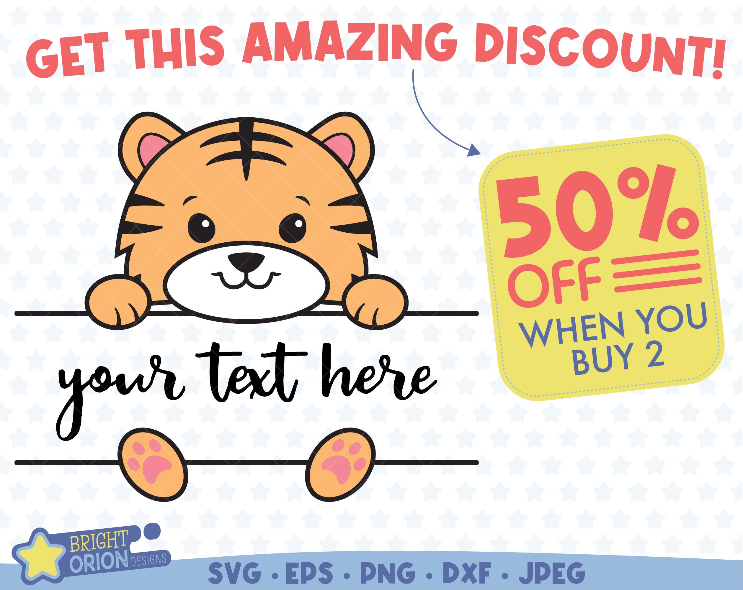 Cute Baby Tiger Monogram Svg, Cute Tiger Svg, Jungle Animal Svg, Zoo ...