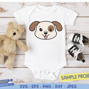 Cute Puppy Face Svg, Cute Dog Head Clipart, Farm Animal Svg, Layered ...