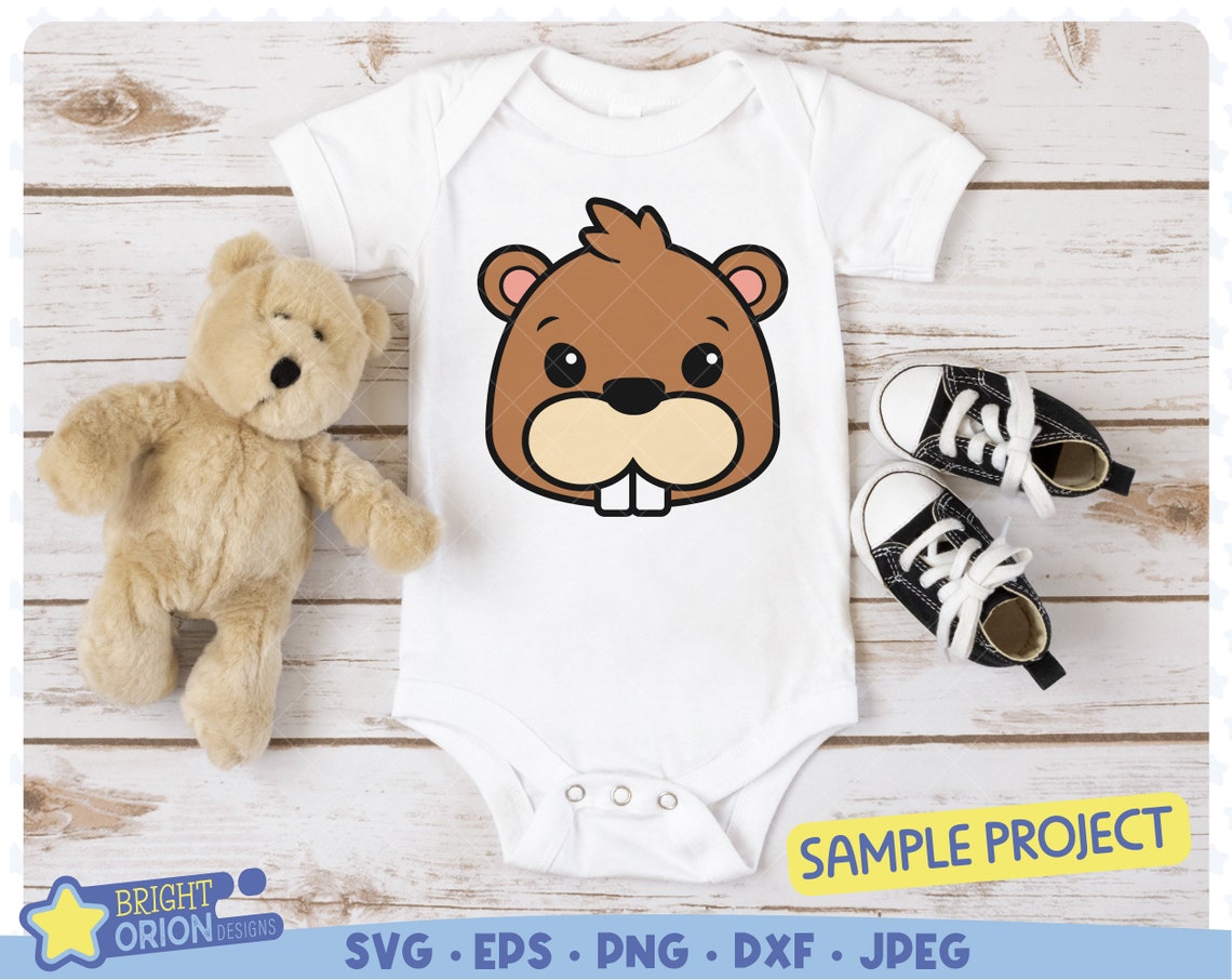 Cute Baby Beaver Face Svg, Woodland Animal Svg, Forest Animal Svg ...