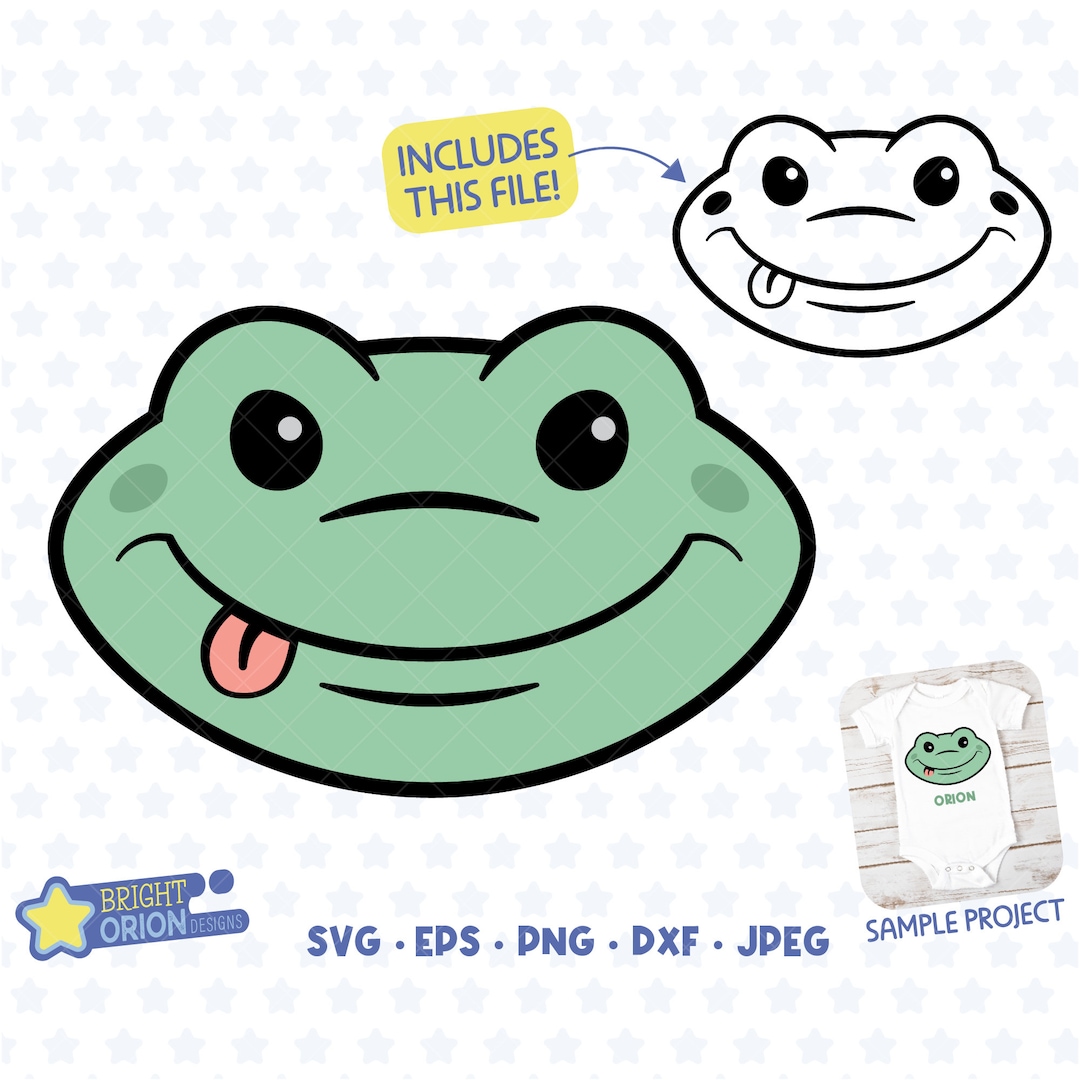 Cute Baby Frog Face Svg, Cute Frog Head Png, Frog Clipart, Frog Clip ...