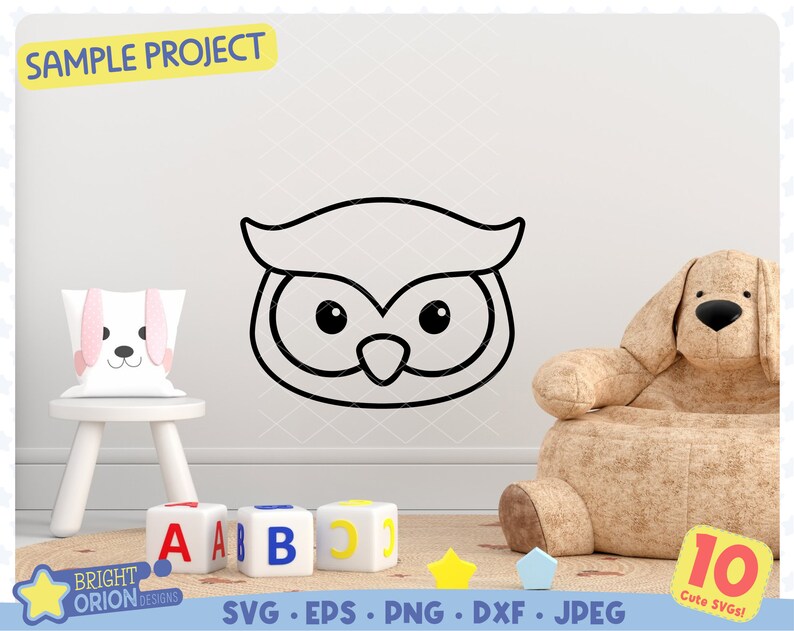 Woodland Animals Faces Outline SVG Bundle, Cute Baby Animals Png, Fox ...