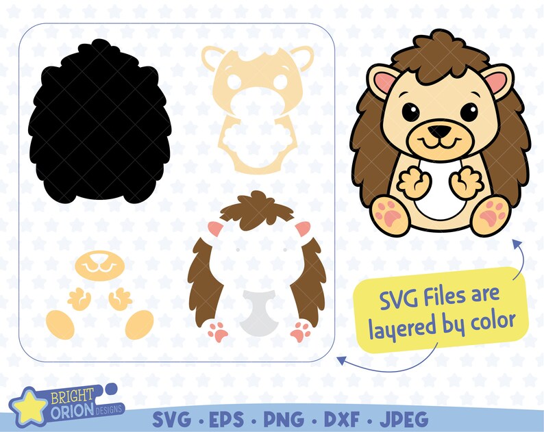 Cute Baby Hedgehog Svg, Hellow World Svg, Woodland Animal Svg, Forest ...