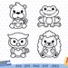Woodland Animals Outline SVG Bundle, Cute Baby Animals Png, Fox ...