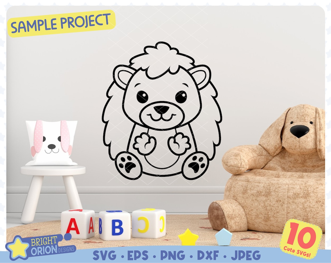 Woodland Animals Outline SVG Bundle, Cute Baby Animals Png, Fox ...