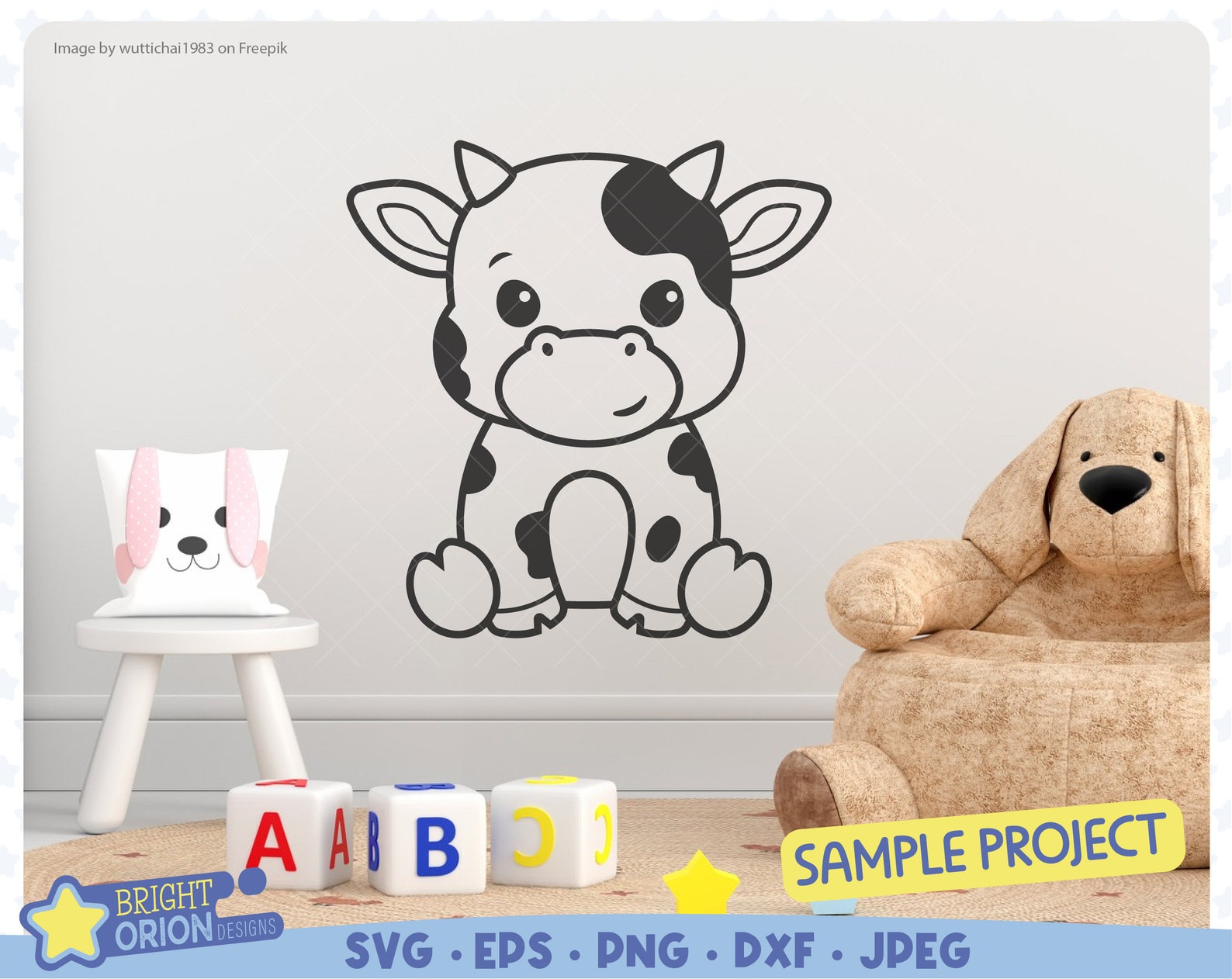 Cute Baby Cow Svg, Baby Cow Clipart, Kawaii Cow, Farm Life Svg, Cow Cut ...