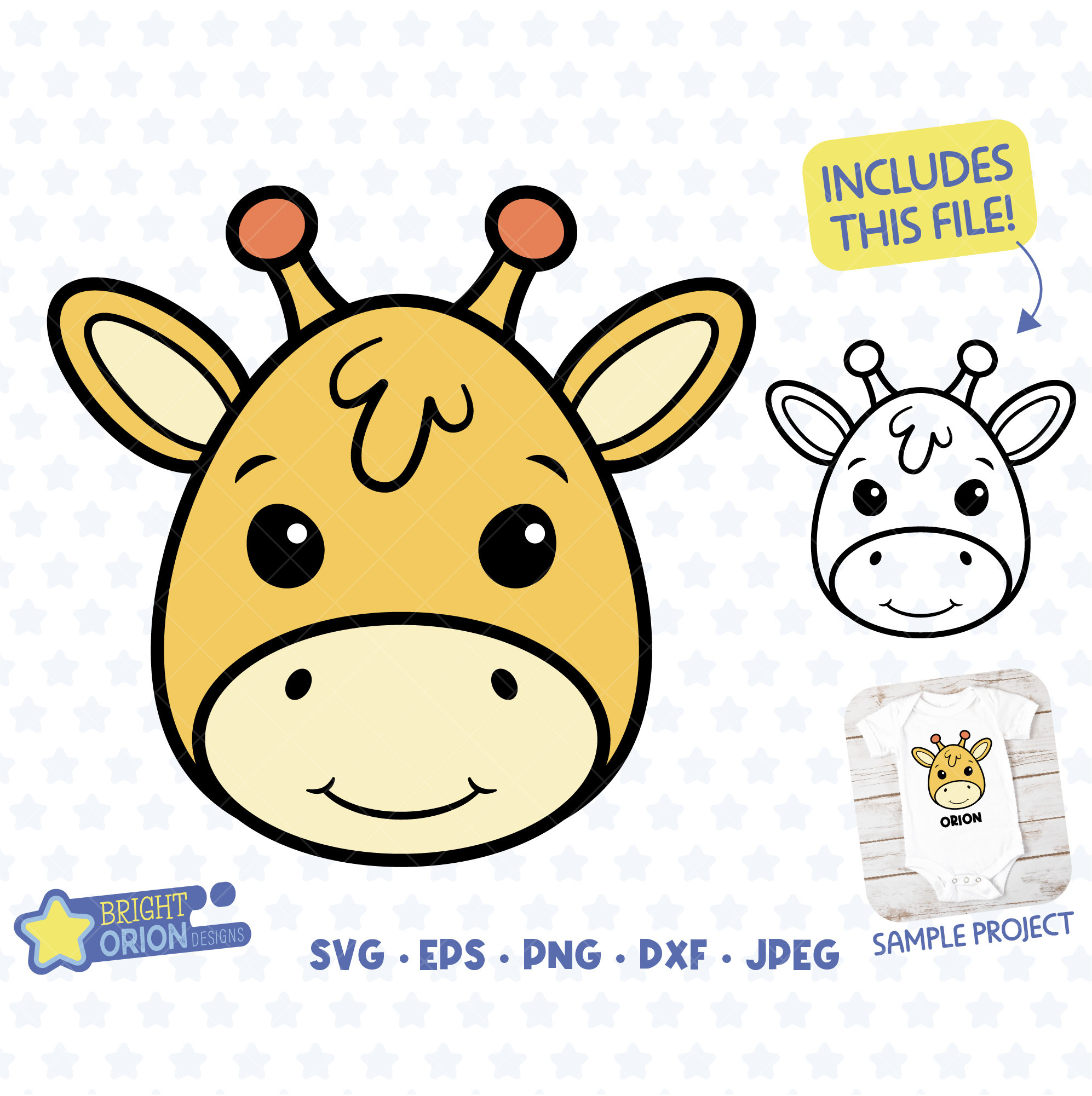 Cute Baby Giraffe Face Svg, Baby Giraffe Head Png, Jungle Animal Svg ...