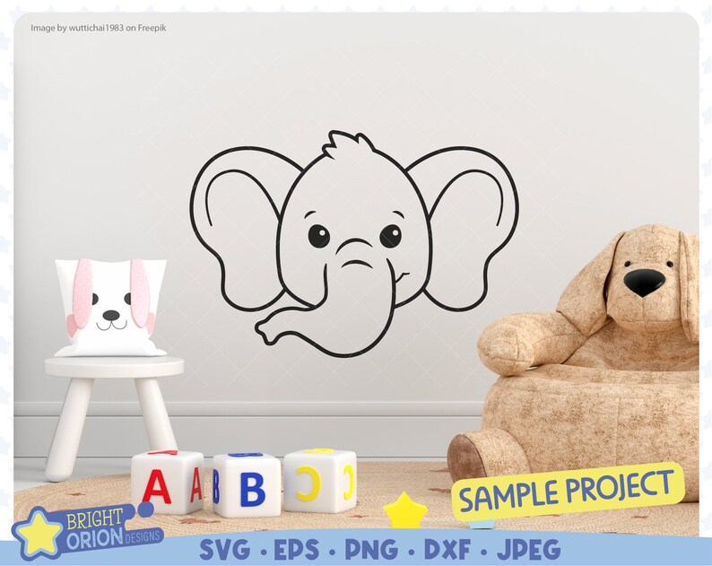 Cute Baby Elephant Face Svg, Baby Elephant Head Png, Safari Animal Svg ...