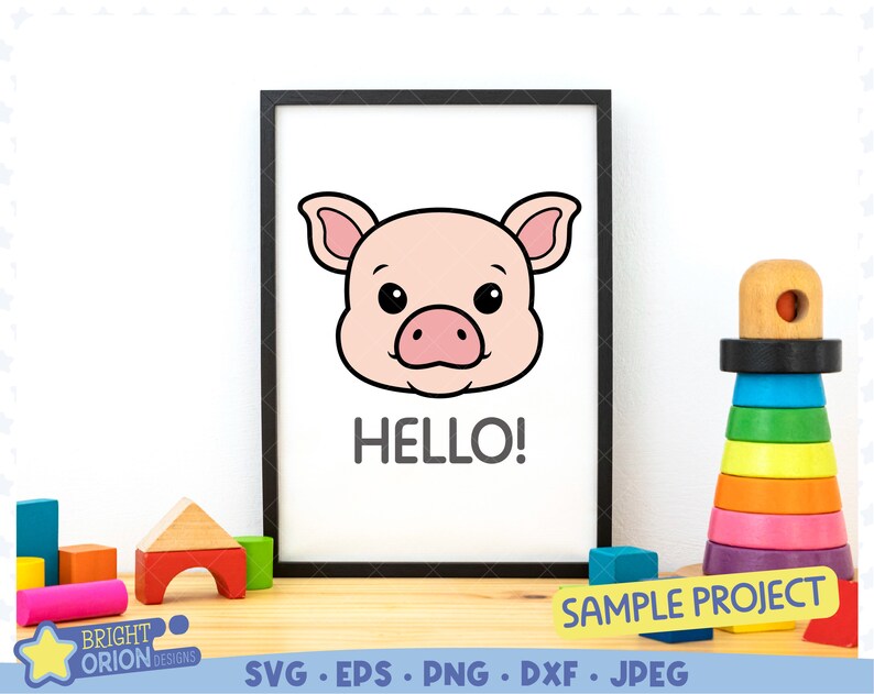 Cute Baby Pig Face Svg, Pig Head Clipart, Pig Baby Shower, Farm Life ...