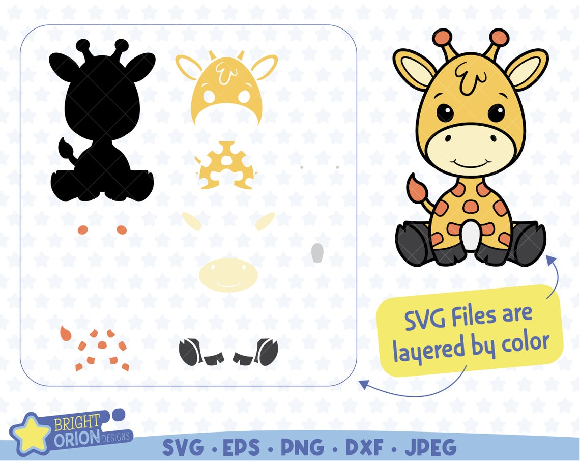 Cute Baby Giraffe Svg, Baby Giraffe Png, Jungle Animal Svg, Zoo Animal ...