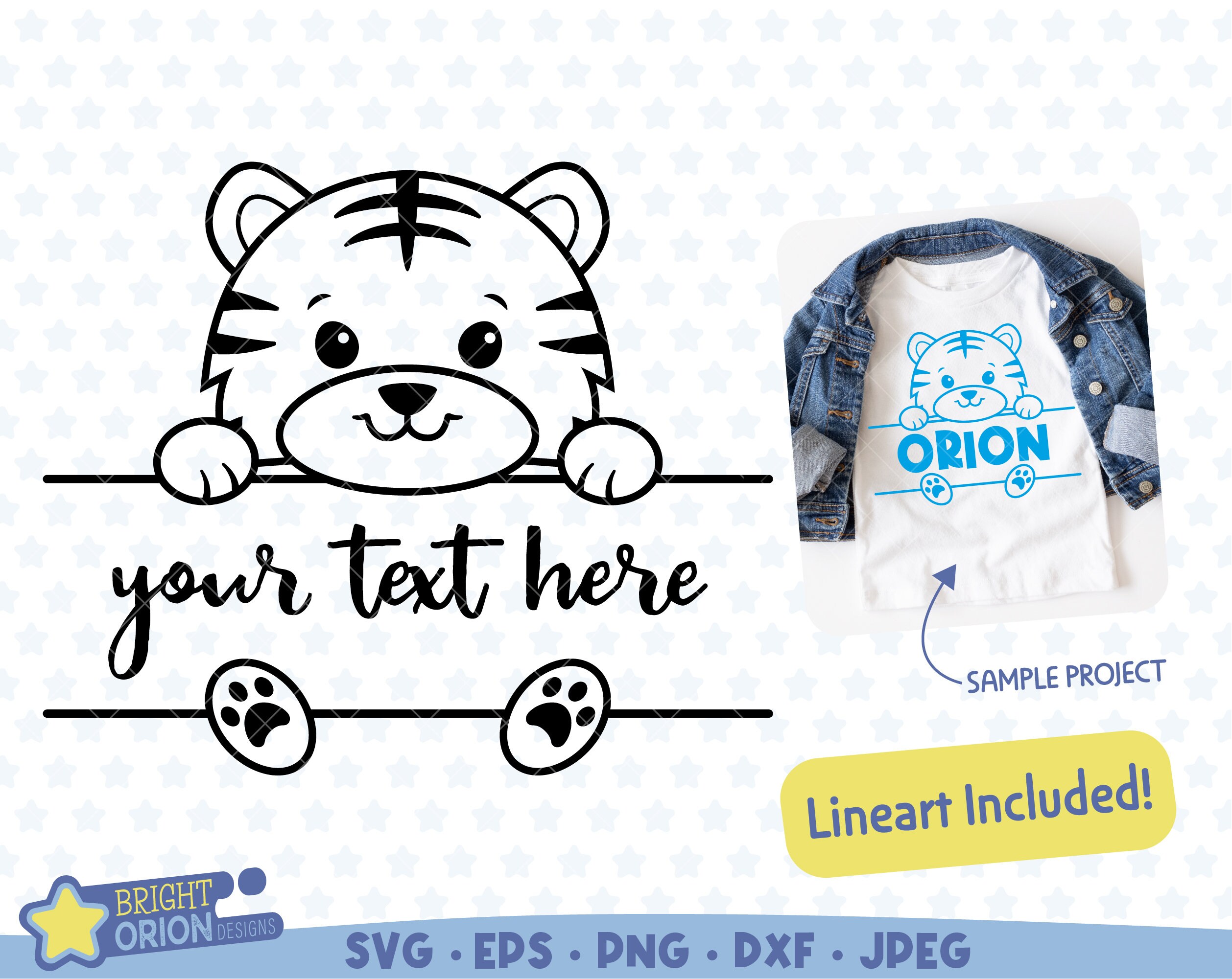 Cute Baby Tiger Monogram Svg, Cute Tiger Svg, Jungle Animal Svg, Zoo ...