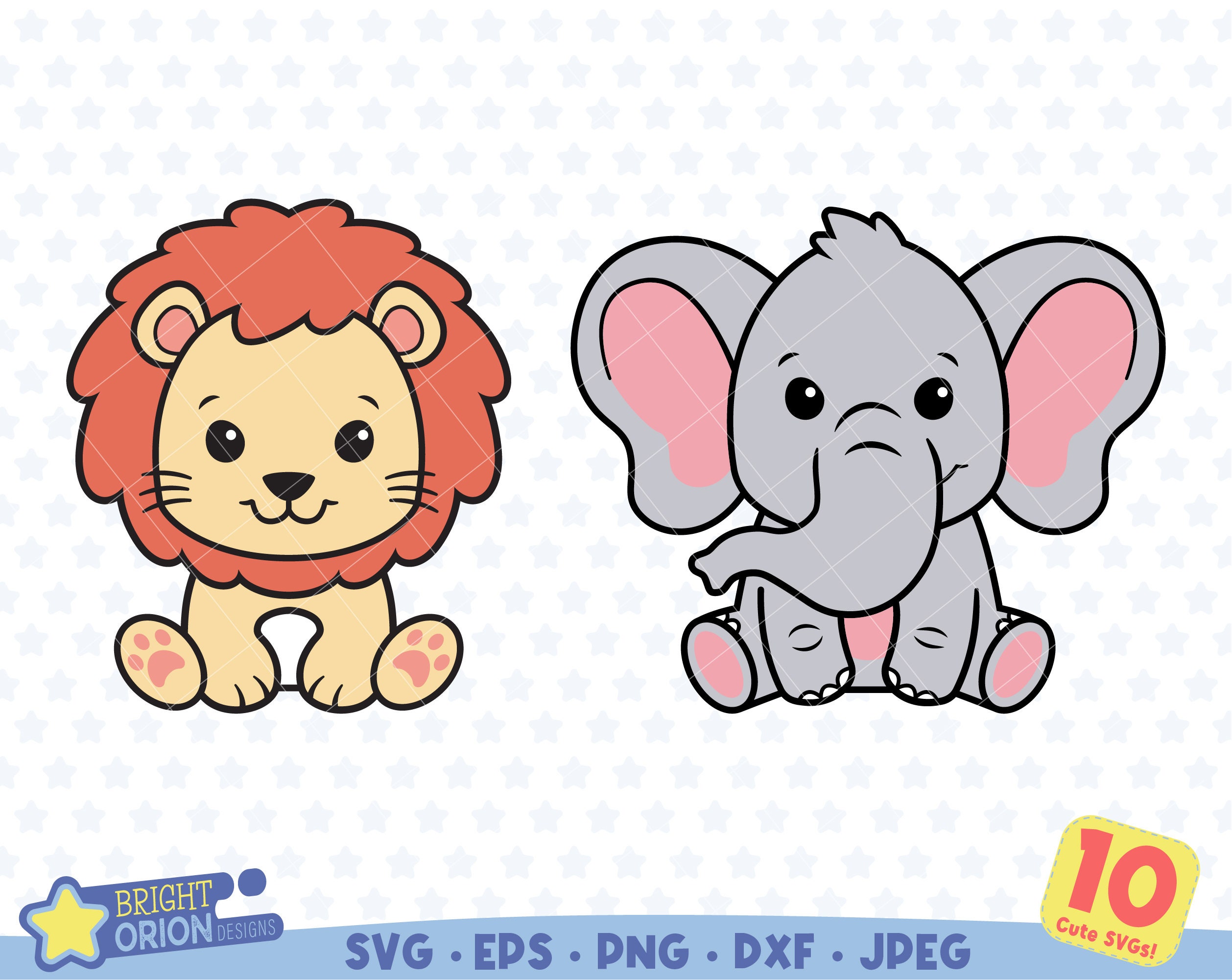 Safari Animals SVG Bundle, Cute Animal Svg, Jungle Animal Svg, Zoo ...