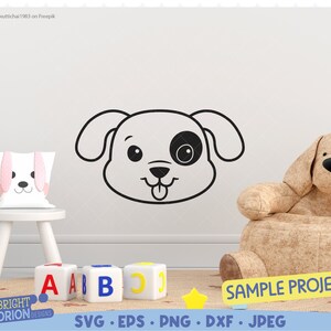 Cute Puppy Face Svg, Cute Dog Head Clipart, Farm Animal Svg, Layered ...