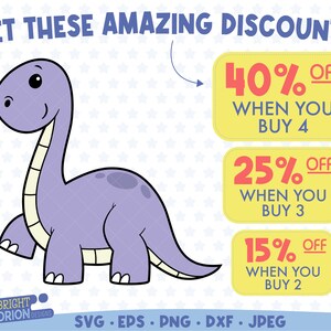 Cute Brontosaurus Svg, Dinosaur Outline Svg, Dino Svg, Baby Dinosaur ...