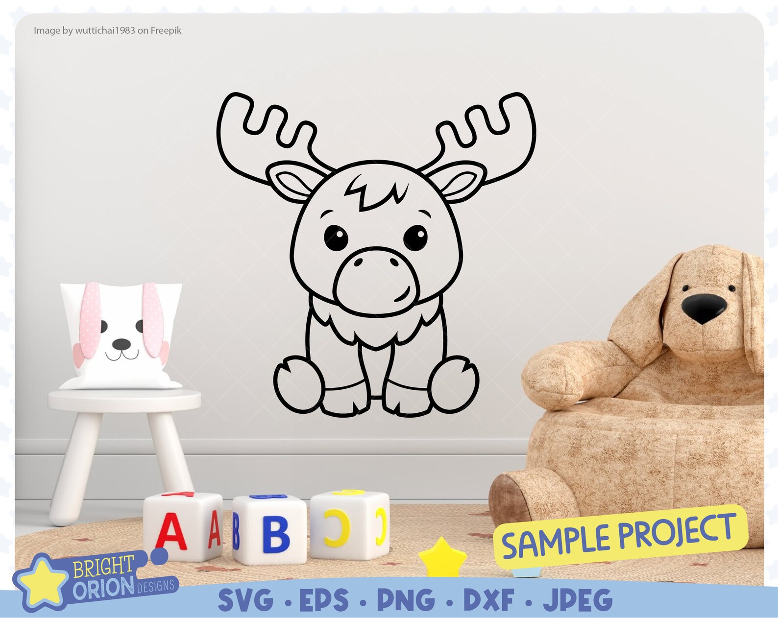 Cute Baby Moose Svg, Wild One Svg, Reindeer Svg, Woodland Animals Svg ...