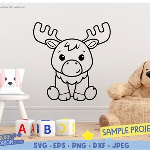 Cute Baby Moose Svg, Wild One Svg, Reindeer Svg, Woodland Animals Svg ...