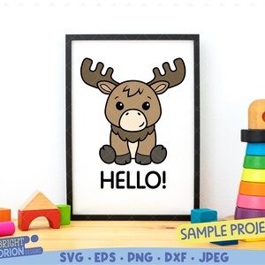 Cute Baby Moose Svg, Wild One Svg, Reindeer Svg, Woodland Animals Svg ...
