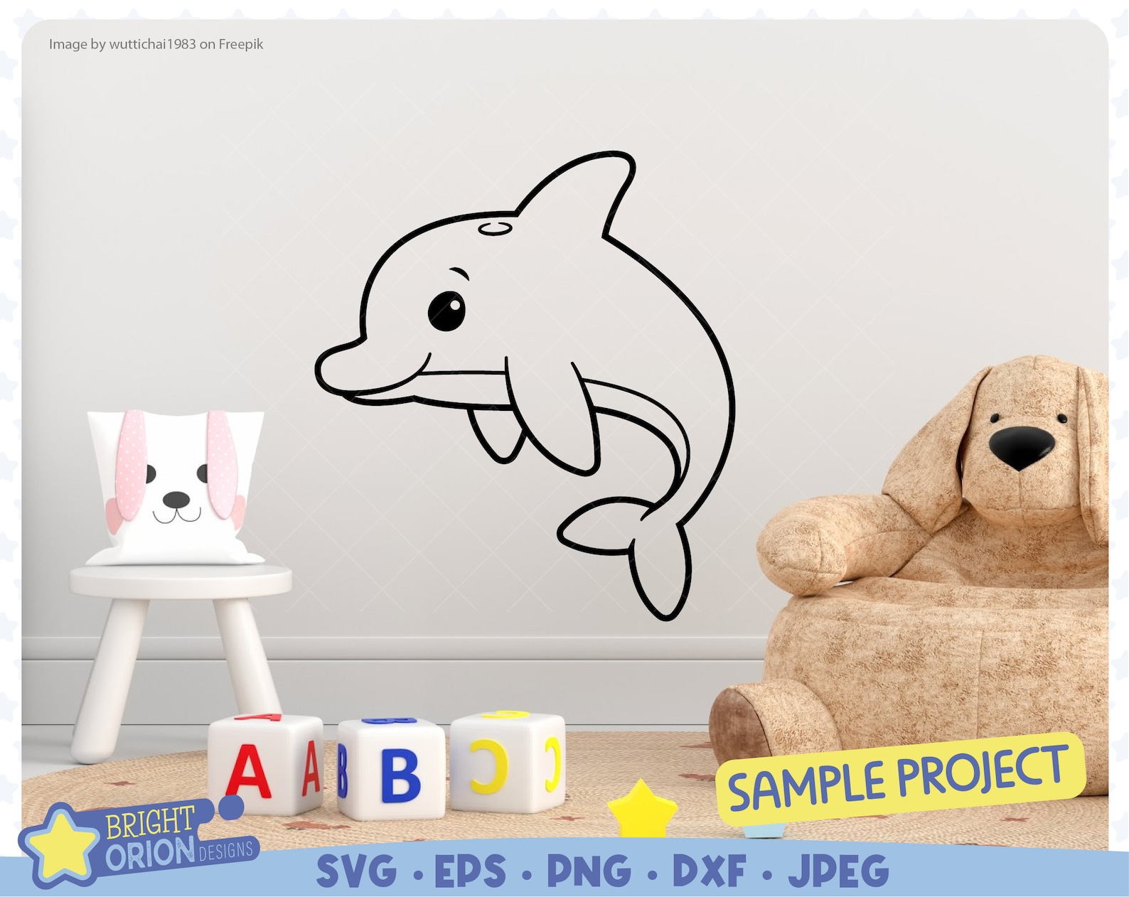 Cute Dolphin Svg, Sea Creature Png, Ocean Animal, Cartoon, Graphic ...