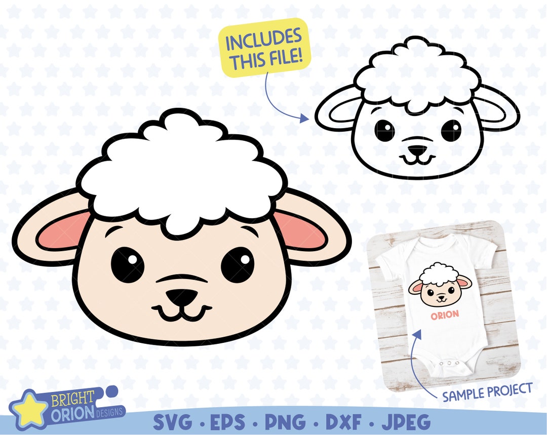 Cute Baby Sheep Face Svg Lamb Svg Sheep Head Clipart Sheep - Etsy