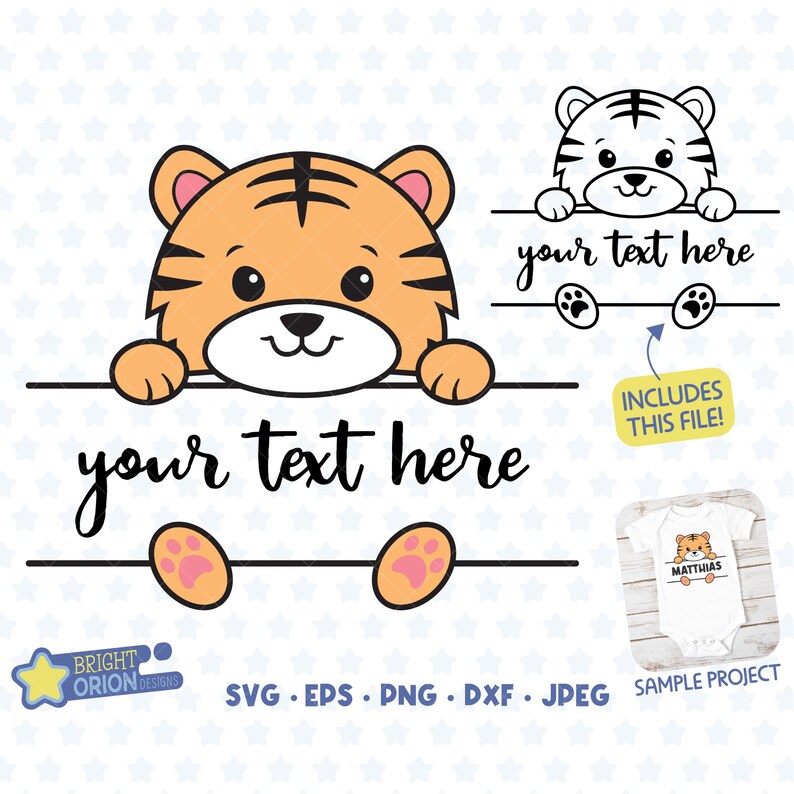 Cute Baby Tiger Monogram Svg, Cute Tiger Svg, Jungle Animal Svg, Zoo ...