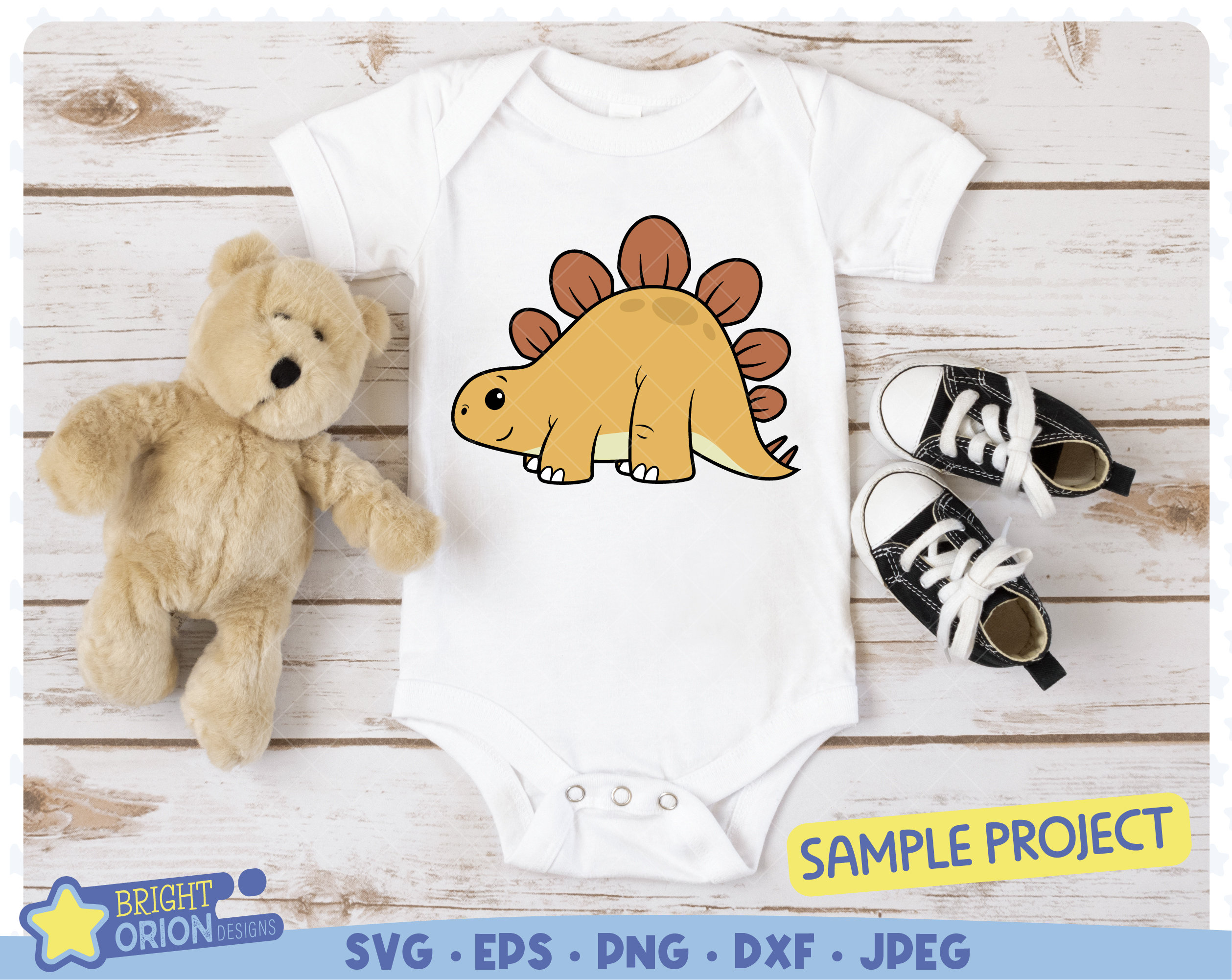Cute Stegosaurus Svg, Dinosaur Outline Svg, Dino Svg, Baby Dinosaur ...
