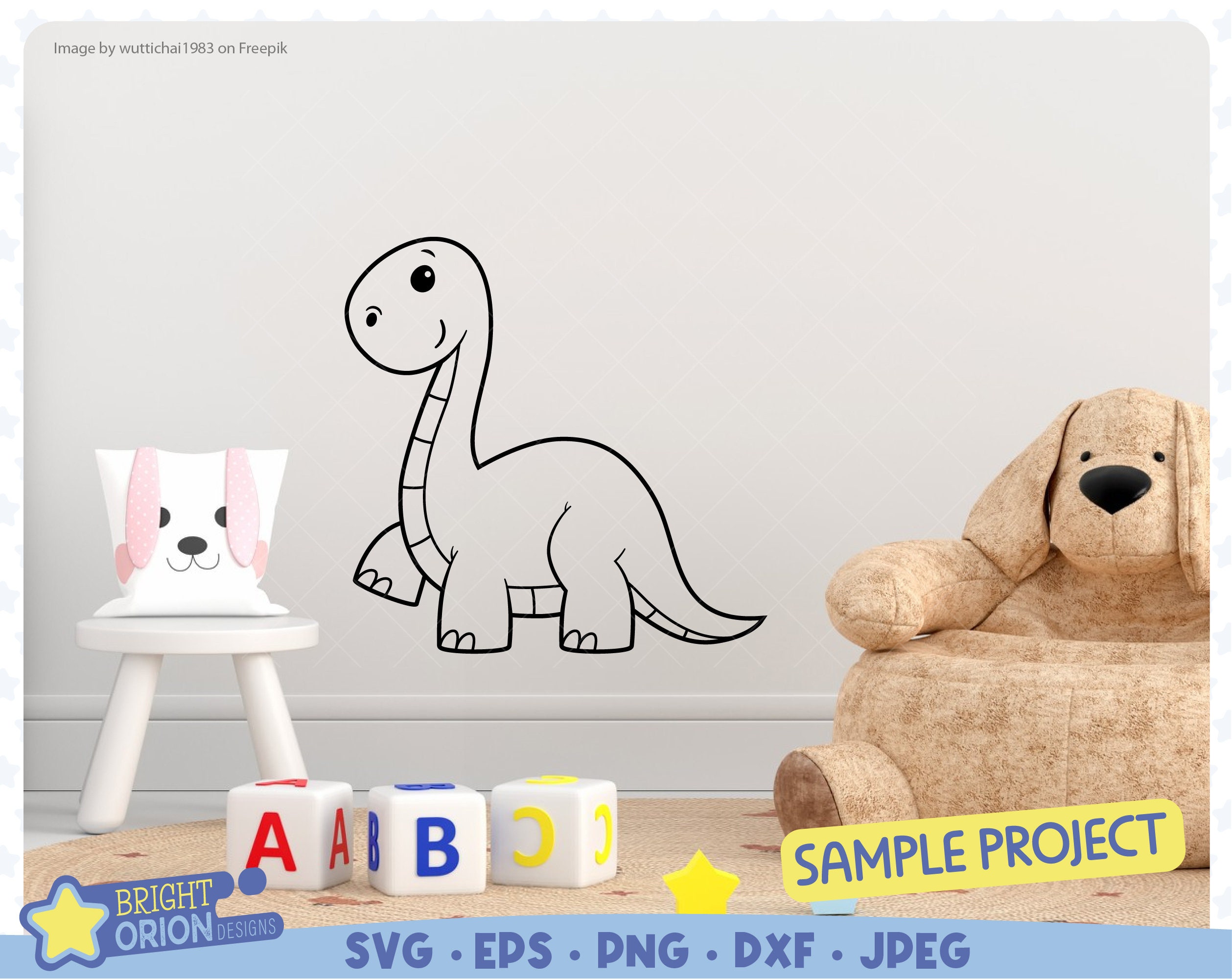 Cute Brontosaurus Svg, Dinosaur Outline Svg, Dino Svg, Baby Dinosaur ...