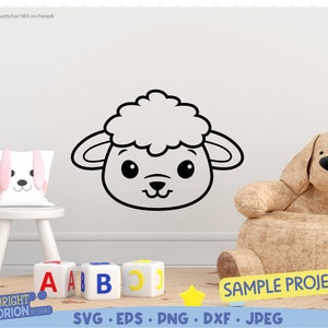 Cute Baby Sheep Face Svg, Lamb Svg, Sheep Head Clipart, Sheep Baby ...