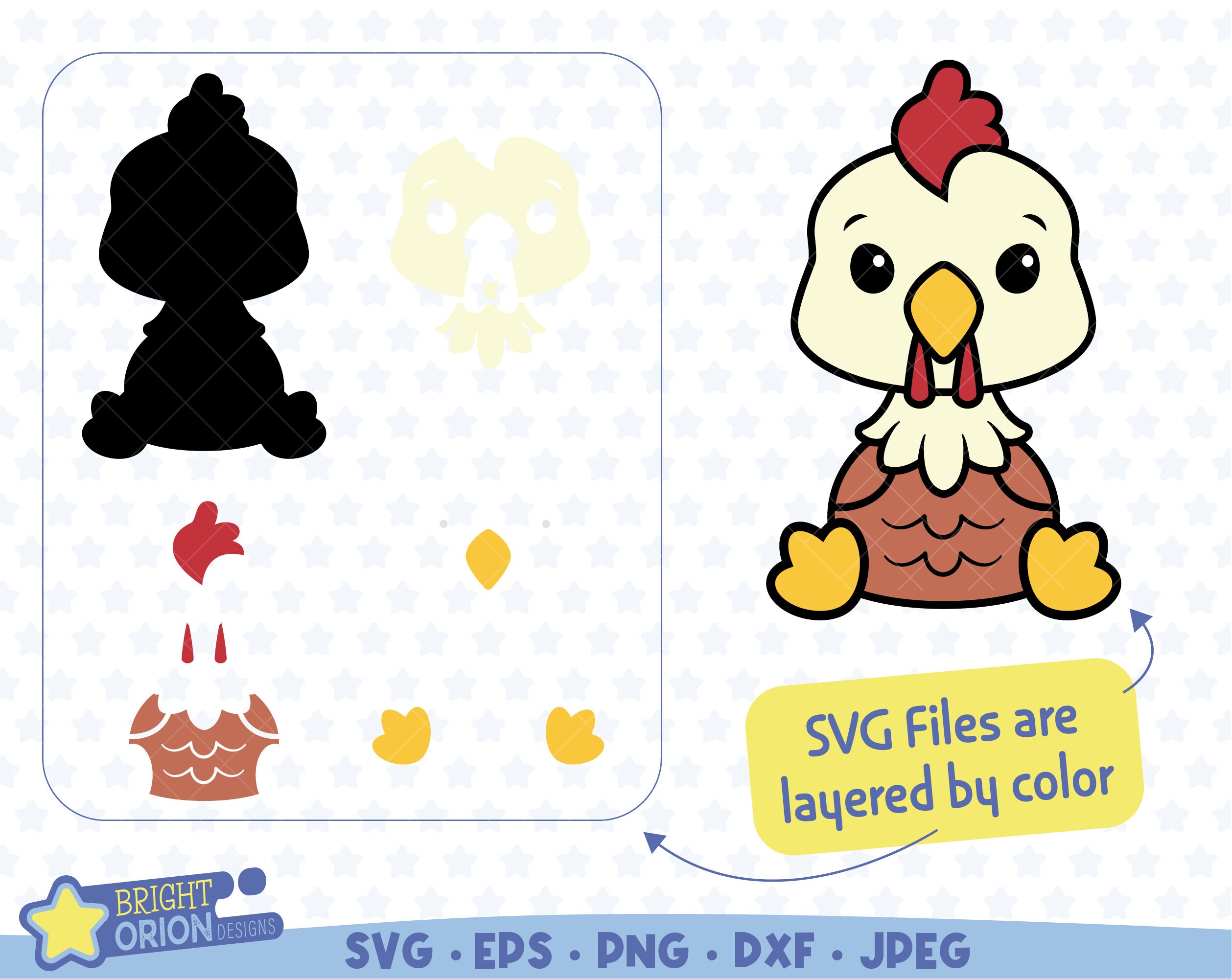 Cute Chicken Svg, Rooster Clipart, Ranch Svg, Barn Svg, Goat Png, Farm ...