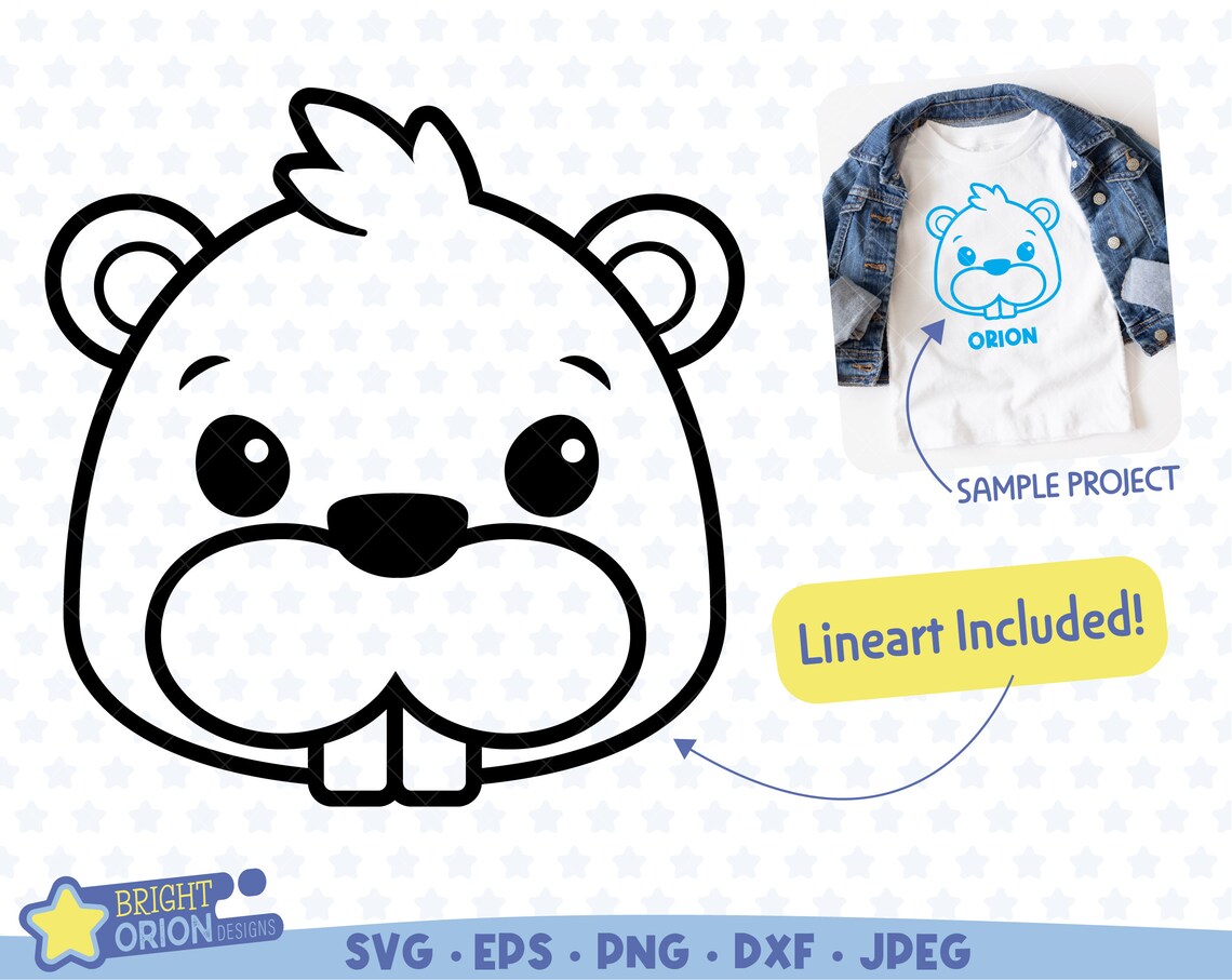 Cute Baby Beaver Face Svg, Woodland Animal Svg, Forest Animal Svg ...