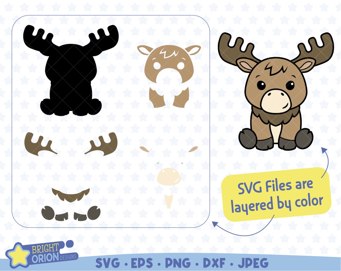 Cute Baby Moose Svg, Wild One Svg, Reindeer Svg, Woodland Animals Svg ...
