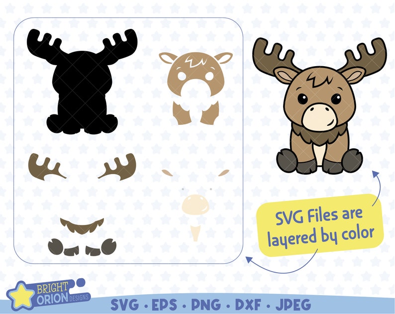 Cute Baby Moose Svg, Wild One Svg, Reindeer Svg, Woodland Animals Svg ...