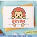 Cute Lion Cub Monogram Svg, Safari Animal Cutfile, Jungle Baby Shower ...