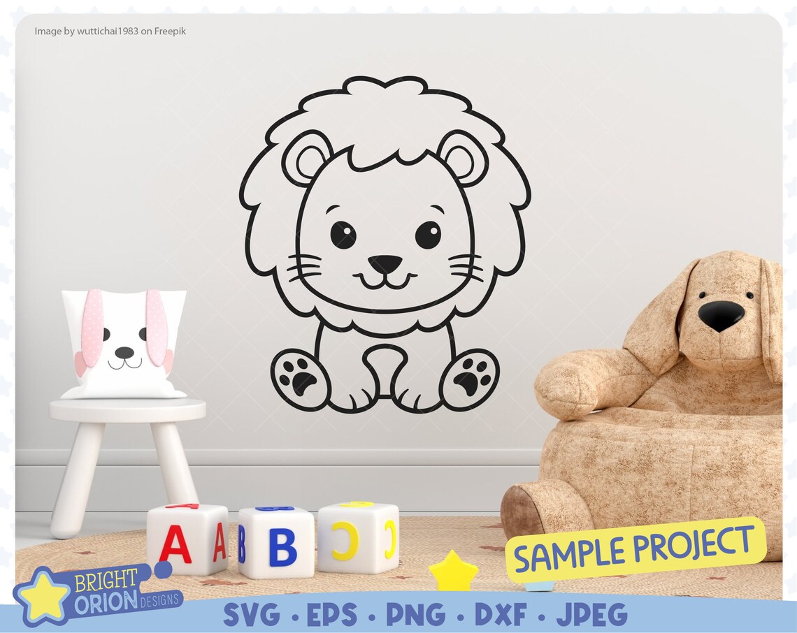 Cute Lion Cub Svg, Safari Animal Cutfile, Jungle Baby Shower Png ...