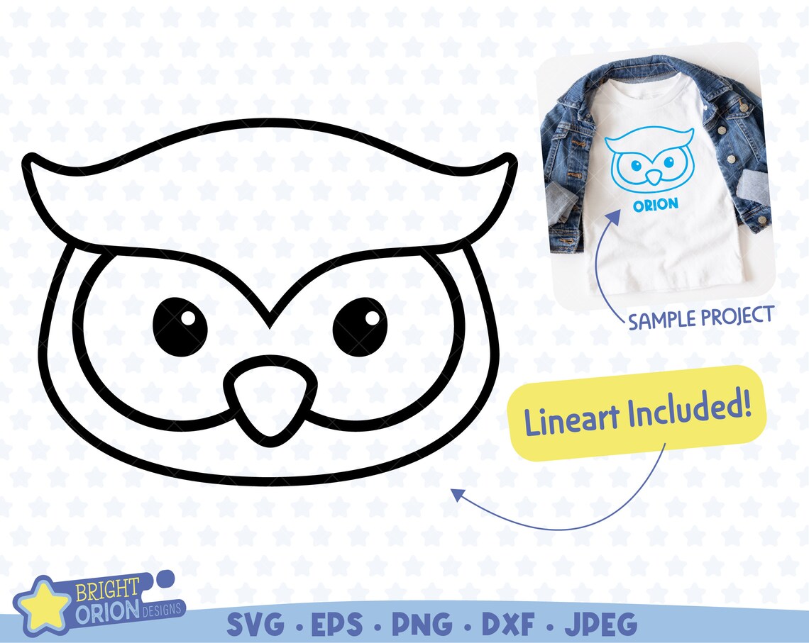 Cute Baby Owl Face Svg, Owl Head Svg for Cricut, Woodland Animals Svg ...