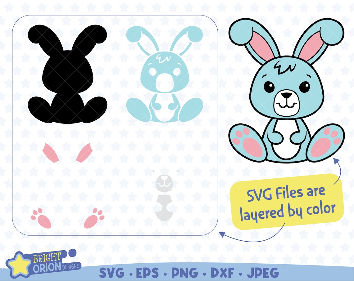 Cute Bunny Svg Little Bunny Svg First Easter Svg Woodland - Etsy