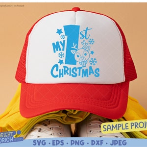 My First Christmas SVG, Rudolph, Reindeer, Baby's 1st Xmas, Merry ...