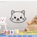 Cute Kitten Face Svg, Peeking Cat Head Svg, Ranch Svg, Barn, Cat Face ...
