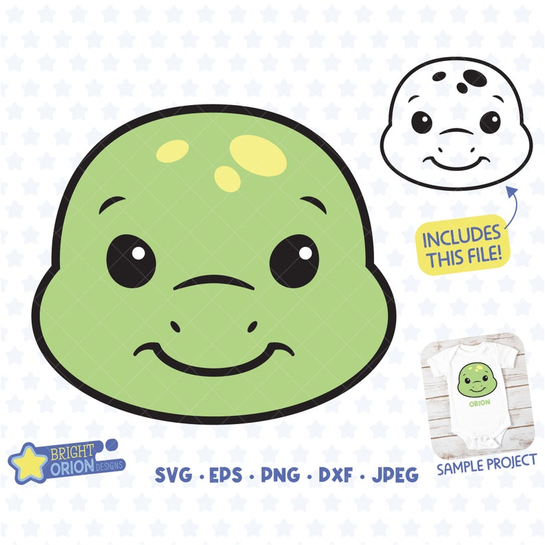 Cute Baby Turtle Face Svg, Layered Turtle Head Svg, Turtle Vector ...