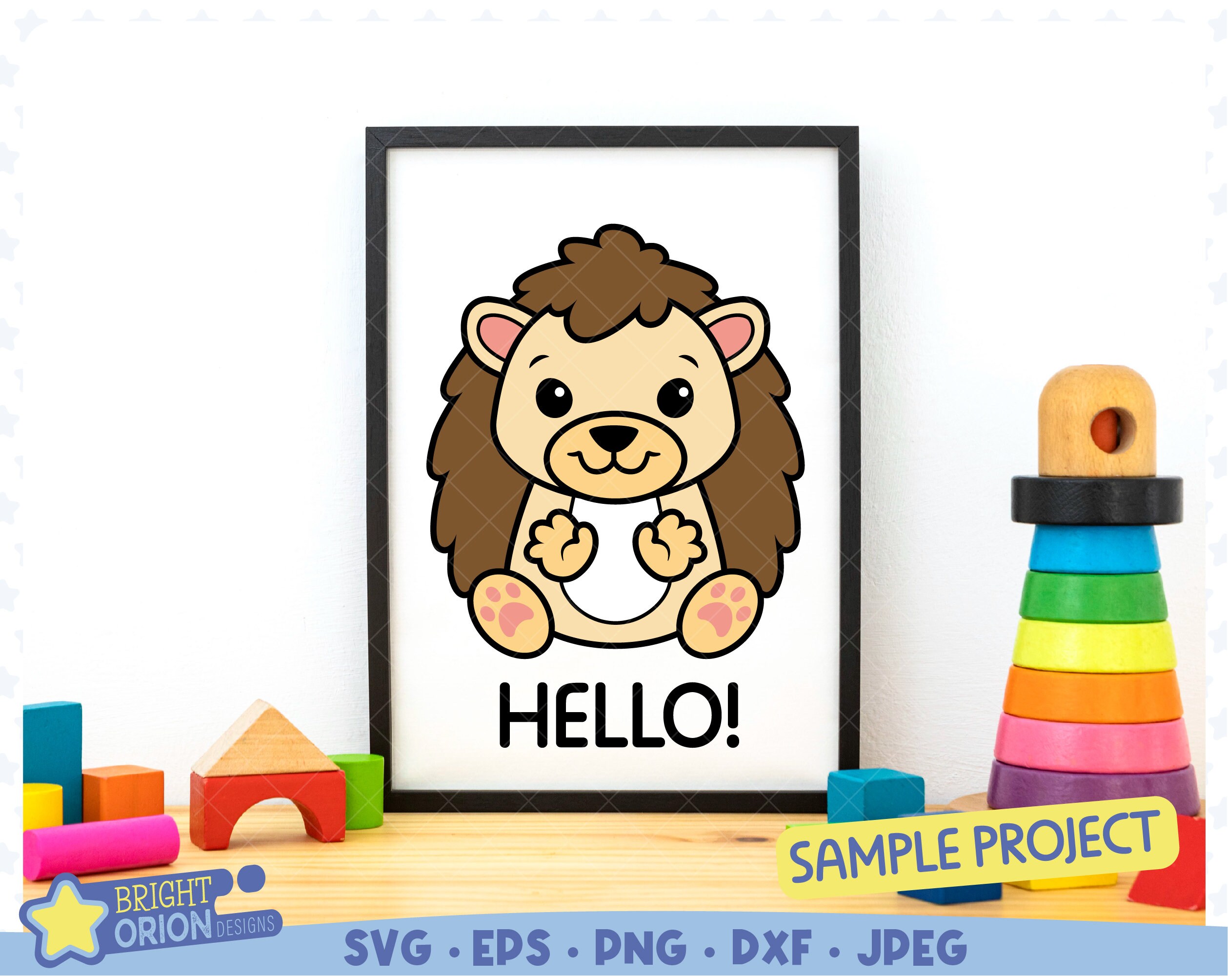 Cute Baby Hedgehog Svg, Hellow World Svg, Woodland Animal Svg, Forest ...