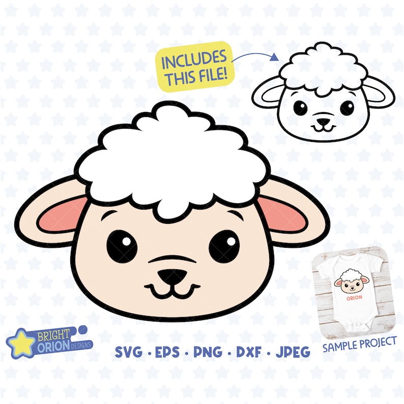 Cute Baby Sheep Face Svg, Lamb Svg, Sheep Head Clipart, Sheep Baby ...