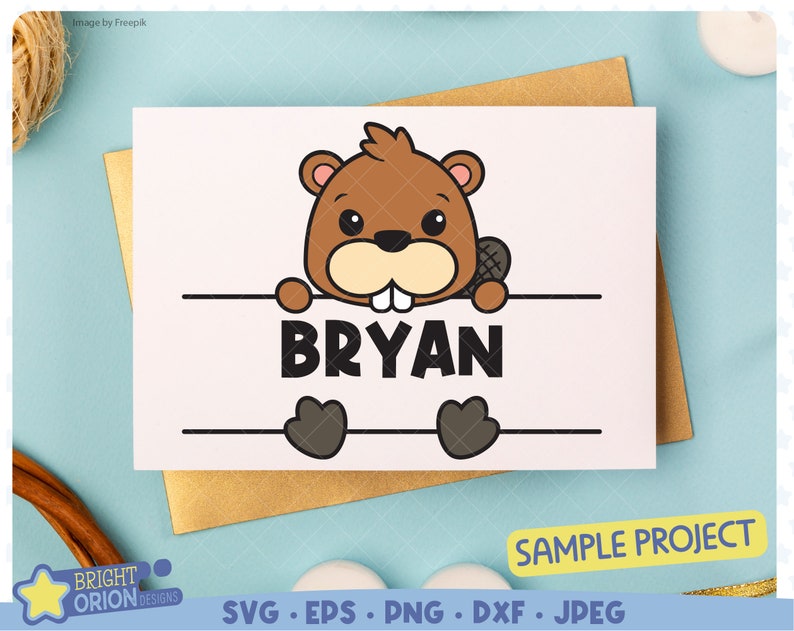 Cute Baby Beaver Split Monogram Svg Animal Kingdom Png - Etsy