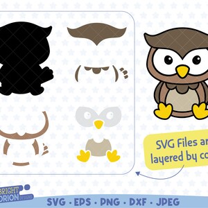 Cute Baby Owl Svg, Animal Kingdom Png, Woodland, Vector Design, Clip ...