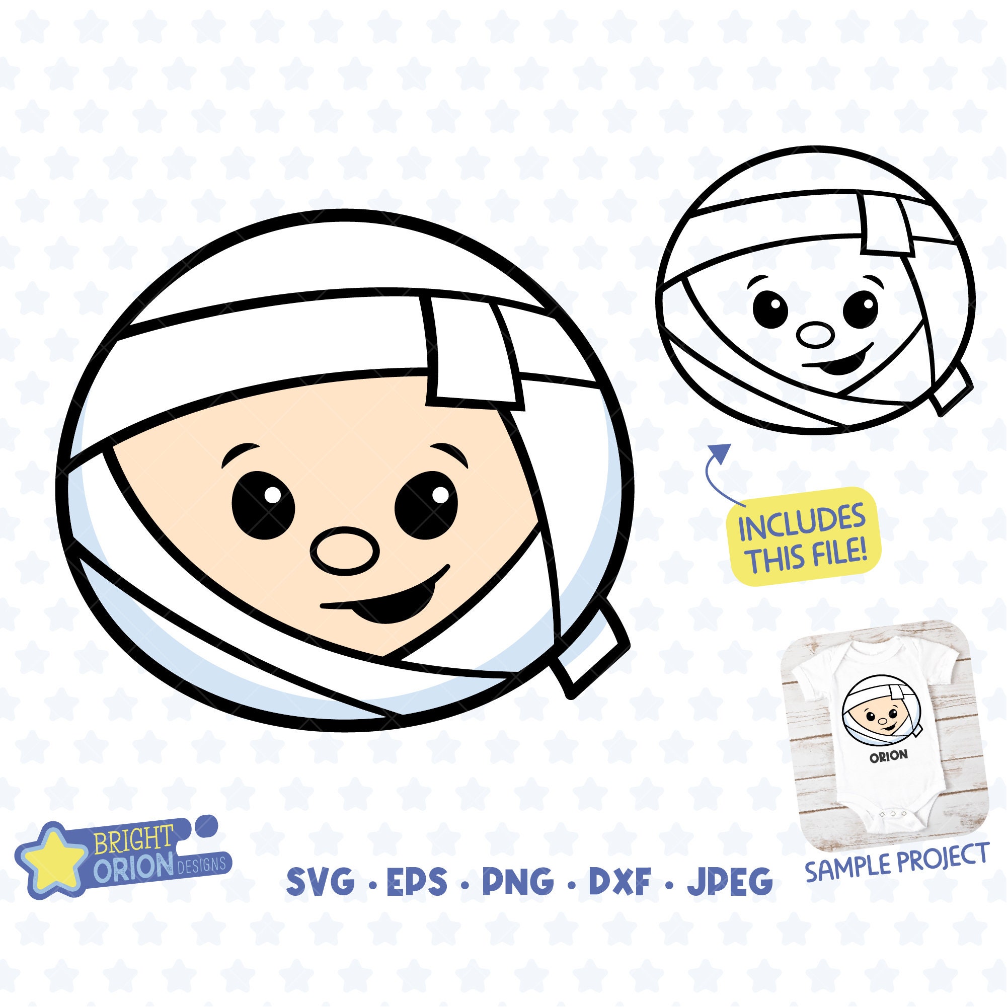 Cute Mummy Face Svg, Funny Monster Head Cut File, Happy Halloween ...